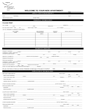 Fillable Online Sample Welcome Letter To New Apartments Residents Fax ...