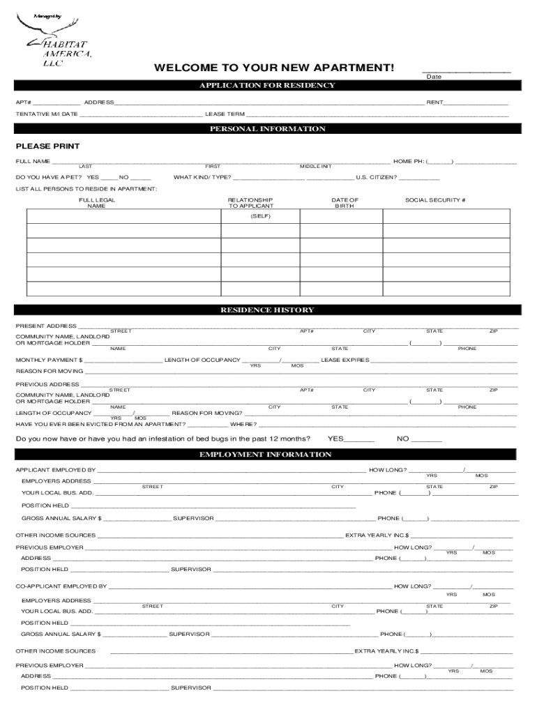 Fillable Online Sample Welcome Letter To New Apartments Residents Fax ...