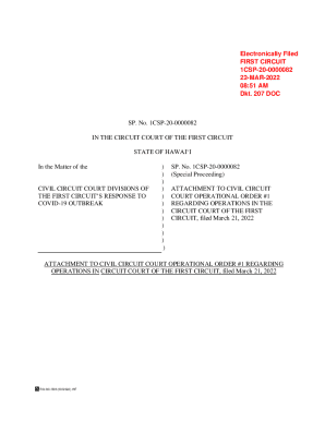 Fillable Online Attachment to Civil Circuit Court Operational Order #1 ...