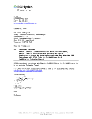 Fillable Online BC HYDRO SUPPLY CHAIN APPLICATIONS PROJECT EXHIBIT A-2 ...