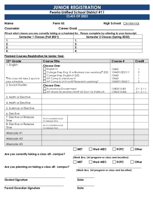 Fillable Online Peoria Unified School District #11 Liberty High School ...