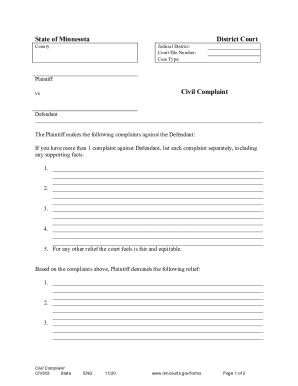 Fillable Online Civil Complaint Fax Email Print - pdfFiller