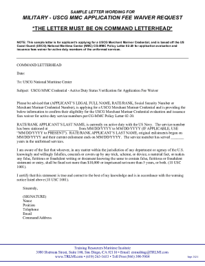 Fillable Online Merchant Mariner Credential NMC - United States Coast ...