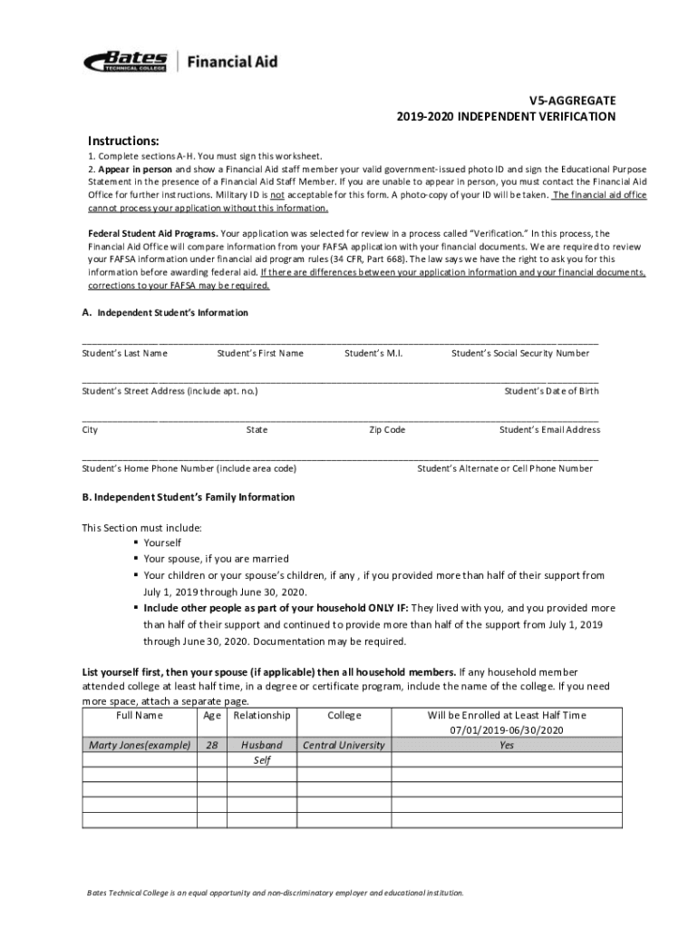 Fillable Online Fillable 20192020 Aggregate Verification Worksheet V5 ... Fax Email Print ...
