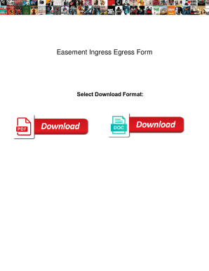 Fillable Online Easement Ingress Egress Form. Easement Ingress Egress ...