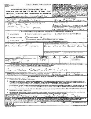 Fillable Online www.templateroller.comtemplate1735274NRC Form 241 ...