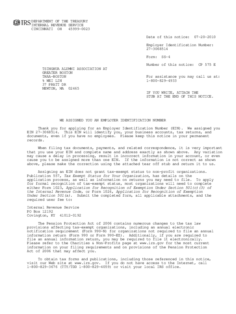 Fillable Online www.coursehero.comfile66970471EIN Letter.pdf ...