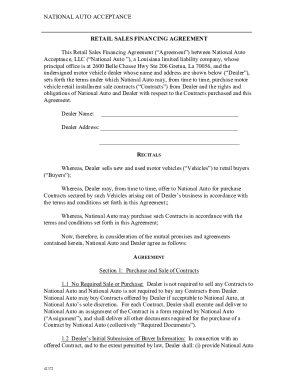 Fillable Online Owner Auto Financing Contract Template Fax Email Print ...
