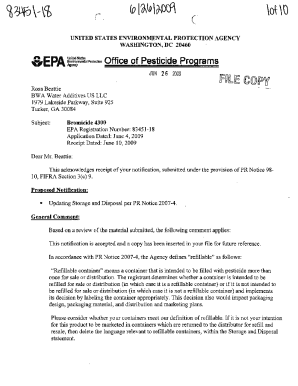 Fillable Online U.S. EPA, Pesticide Product Label, BROMICIDE 4300, 06 ...