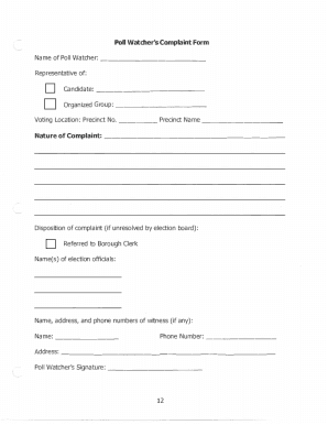 Fillable Online FAIRBANKS NORTH STAR BOROUGH POLL WATCHER REQUEST FORM ...