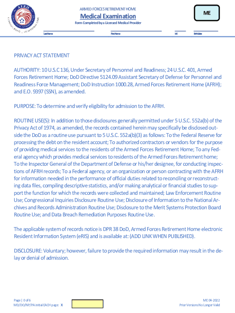 Fillable Online MEDICAL EXAM FORM Fax Email Print - pdfFiller