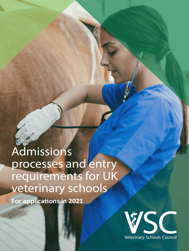 Fillable Online Admissions Requirements for UK Veterinary Schools Fax ...