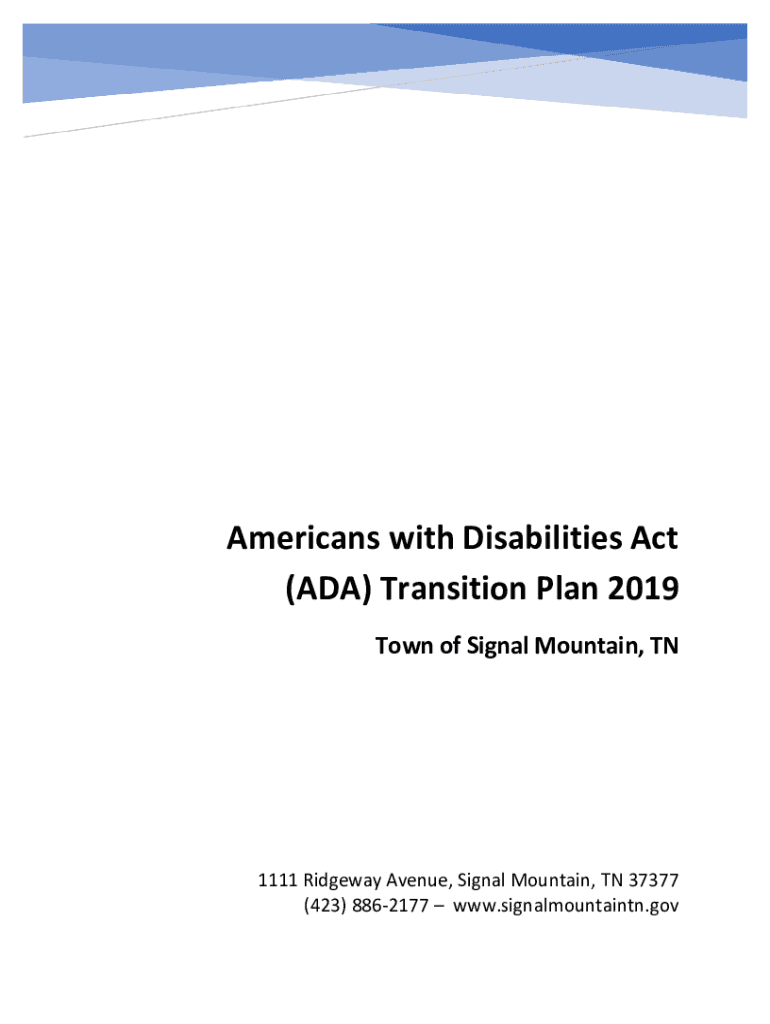 Fillable Online Americans with Disabilities Act (ADA) Transition Plan ...