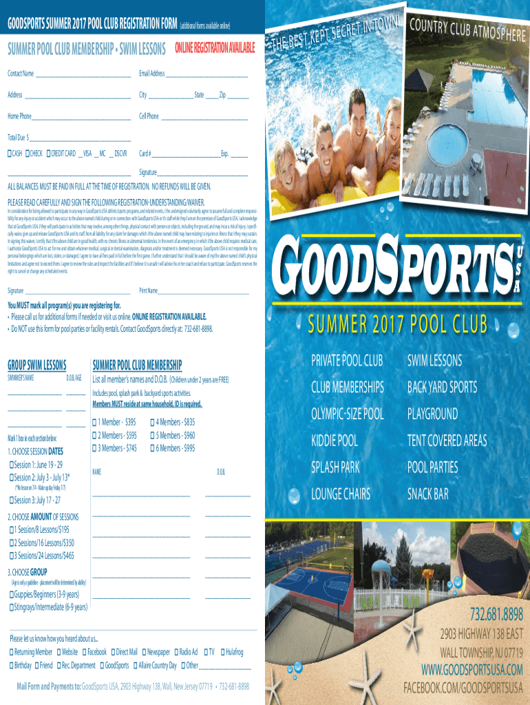 Fillable Online www.springcitypool.comassetsswimlessonform2015Swim ...