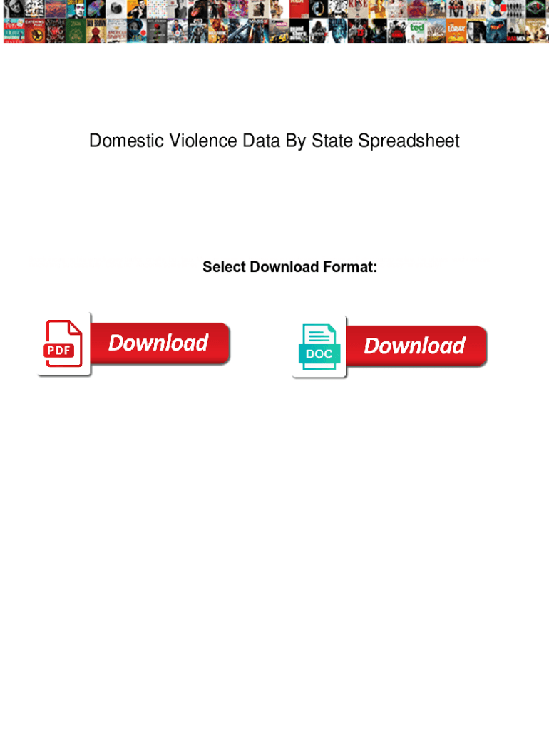 Fillable Online Domestic Violence Data By State Spreadsheet. Domestic ...