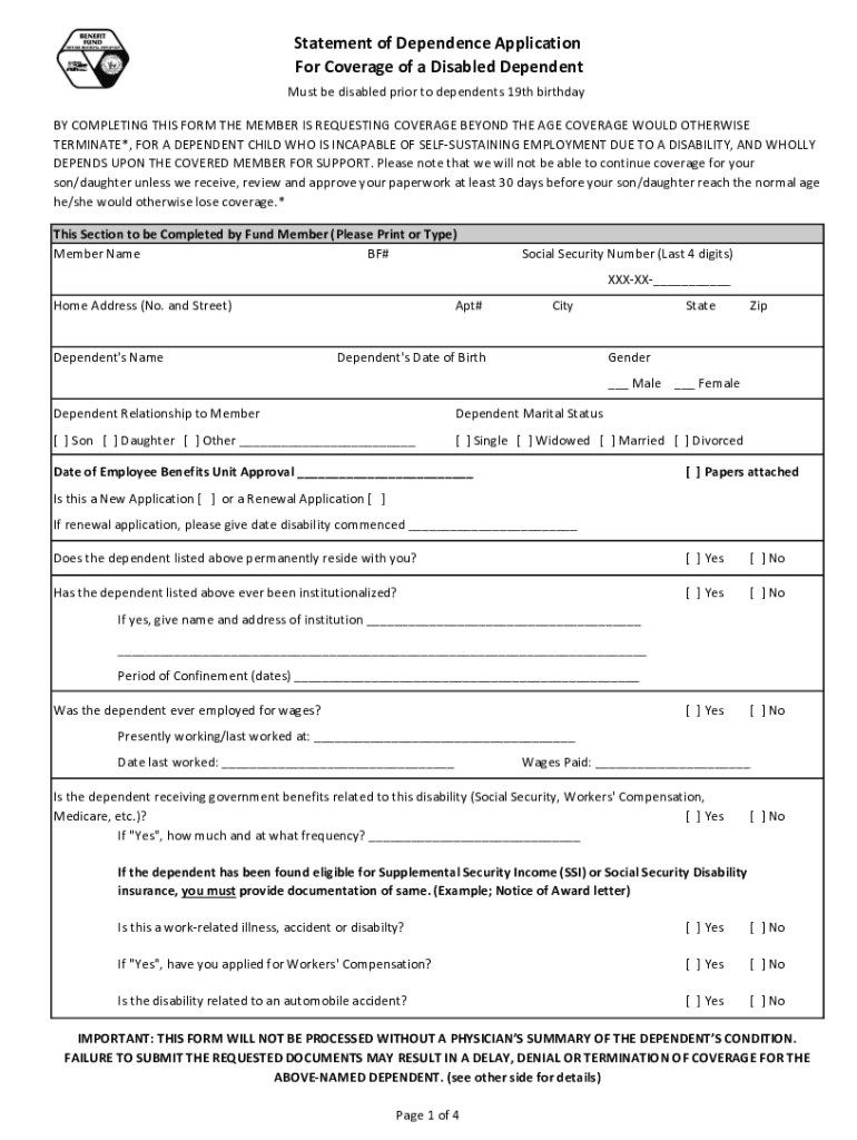 Fillable Online www.uhc.comcontentdamDisabled Dependent Child ...