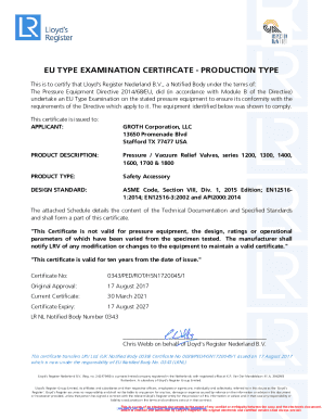 Fillable Online www.emerson.comdocumentsautomationEU TYPE EXAMINATION ...