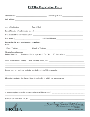 Fillable Online Fillable Online Registration Form Student Information ... Fax Email Print ...
