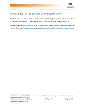Fillable Online www.passengers-locator-form.compassengerPassenger ...