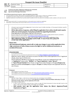 Fillable Online passport-checklist-regular.pdf - Checklist Re-issue ...