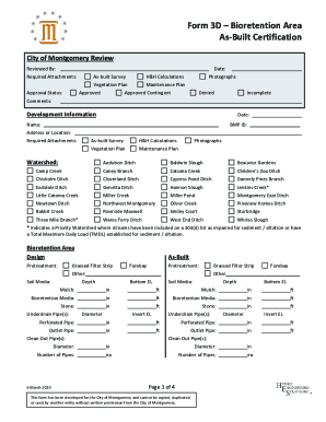 Fillable Online Retention Pond As-Built Certification Form - Montgomery, AL Fax Email Print ...