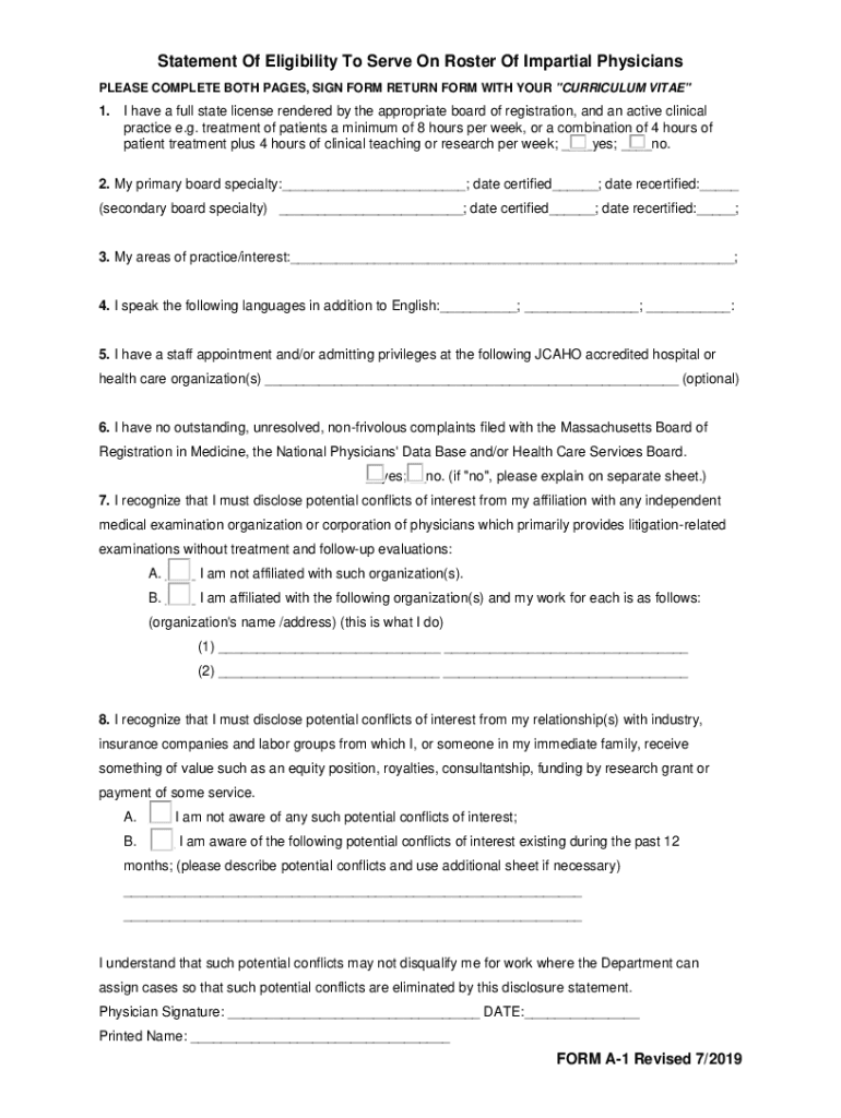 Fillable Online www.templateroller.comtemplate343155Form A-1 "Statement ...