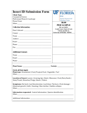 Fillable Online trec ifas ufl Bug Identifier: List of Bugs, Insects ...