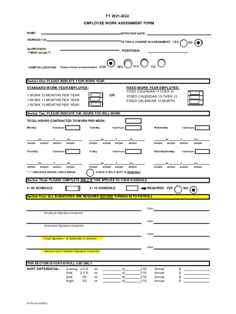 Fillable Online Employee Work Assignment Sample ClausesLaw Insider Fax ...