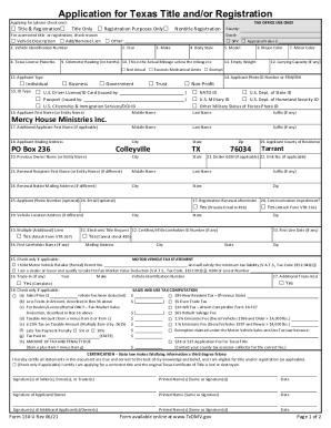 Fillable Online tx-taylorcounty.civicplus.com183Title-Application ...