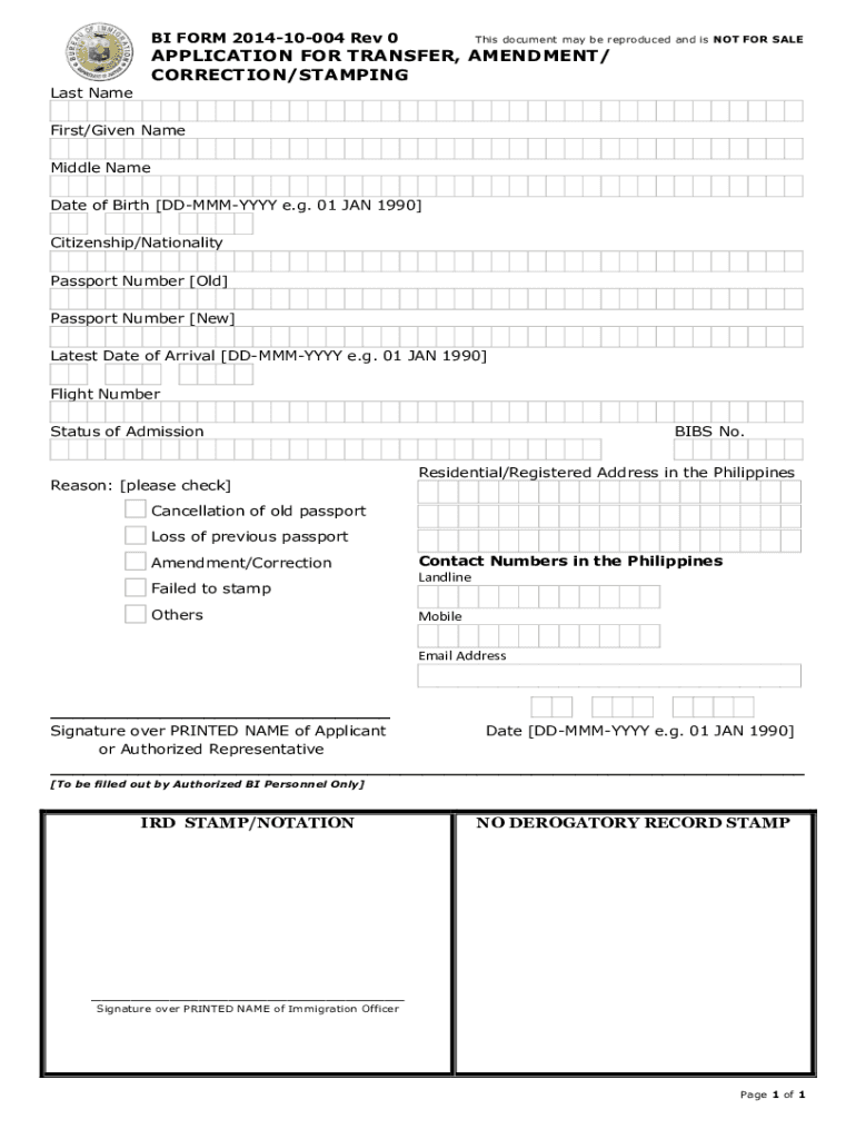 Fillable Online BIForm2014-00-005.pdf - BI FORM Rev 0 This document may be ... Fax Email Print ...