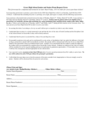 Fillable Online www.greenville.k12.sc.usgreerhsUploadGreer High School ...