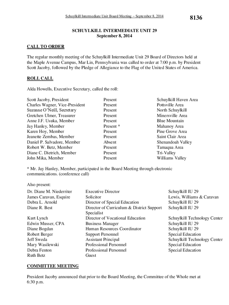 Fillable Online Schuylkill Intermediate Unit 29 / Homepage Fax Email ...