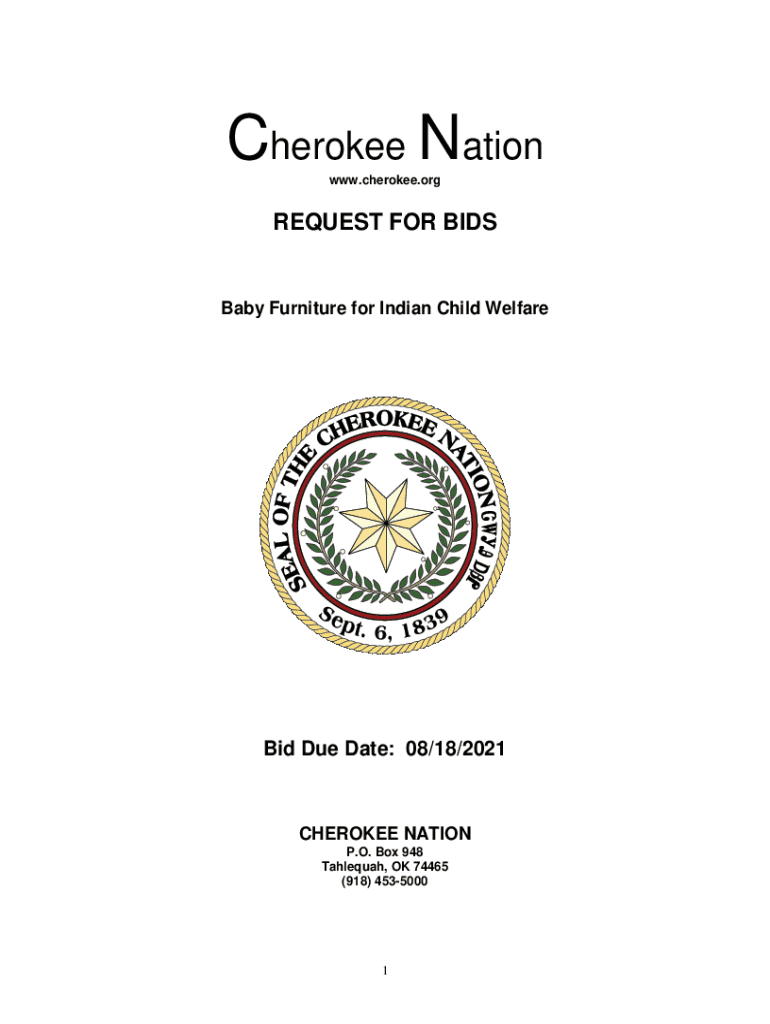 Fillable Online request for bids - Cherokee Nation Fax Email Print ...