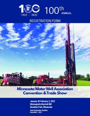 Fillable Online Minnesota Water Well Association Convention & Trade ...