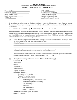 Fillable Online phhp-hsrmp sites medinfo ufl APPENDIX G DISCLOSURE OF ...