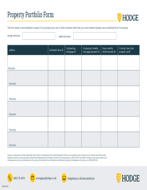 Fillable Online Free Real Estate Portfolio Template DownloadableReal ...