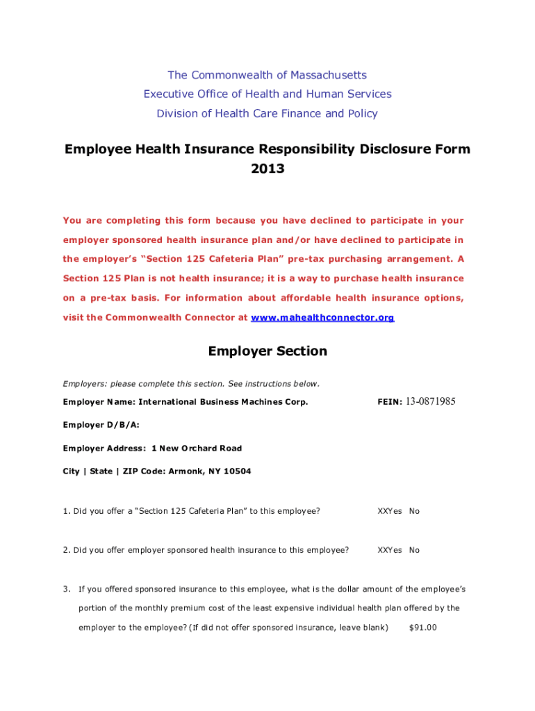 Fillable Online employeehird2011.doc. Employee Health Insurance ...