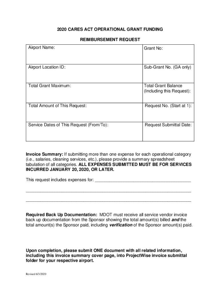 Fillable Online Permissible Uses of CARES Act Grant Funds by Airport Sponsors Fax Email Print ...