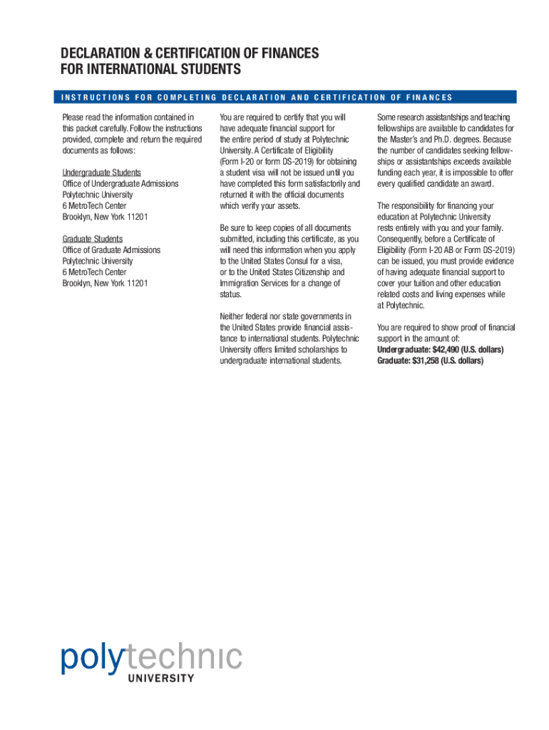 Fillable Online fad swjtu edu Fillable of Finances (DCF) Instructions: Declaration and ... Fax ...