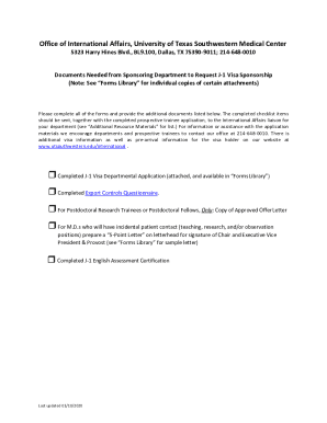 Fillable Online J1 Visa Application Departmental Forms Fax Email Print ...