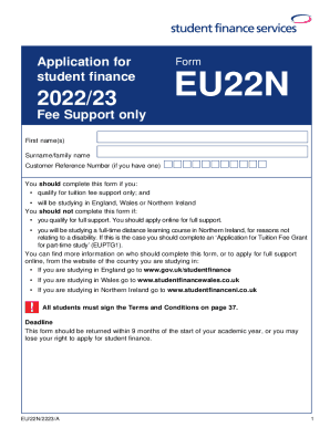 Fillable Online Student finance forms - GOV.UKStudent finance guide for ...