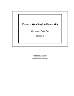 Fillable Online Eastern Washington University Common Data Set Fax Email ...