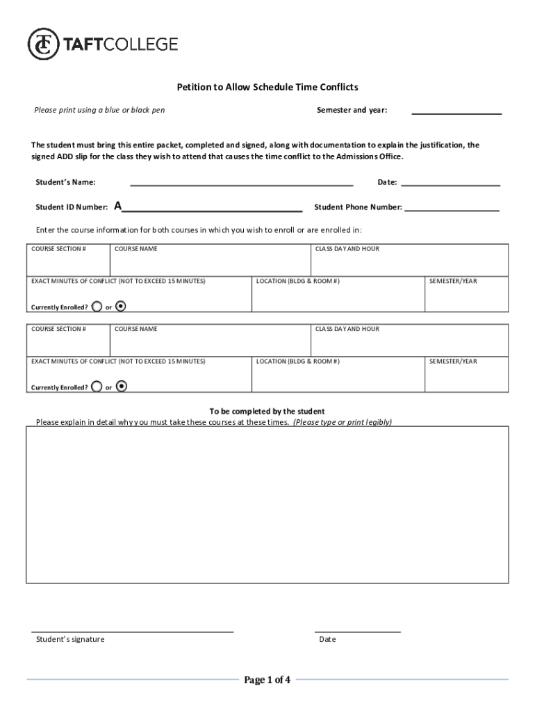 Fillable Online fill.ioPetition-to-Allow-Schedule-Time ...