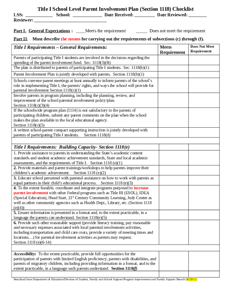 Sample Parent Involvement Plan BLANK Doc Template | pdfFiller