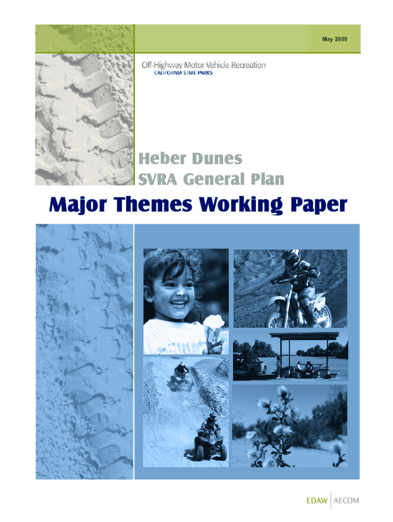 Fillable Online Heber Dunes SVRA General Plan Major Themes Working ...