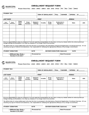 Fillable Online enrollment-request.pdf - ENROLLMENT REQUEST FORM CHECK ...