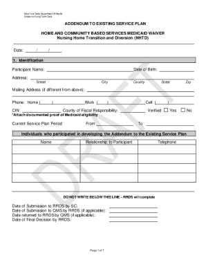 Fillable Online Nursing Home Transition and Diversion Medicaid Waiver ...