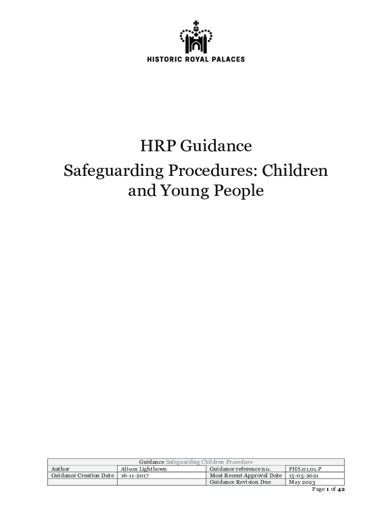 Fillable Online Safeguarding Procedures: Children and Young People Fax ...