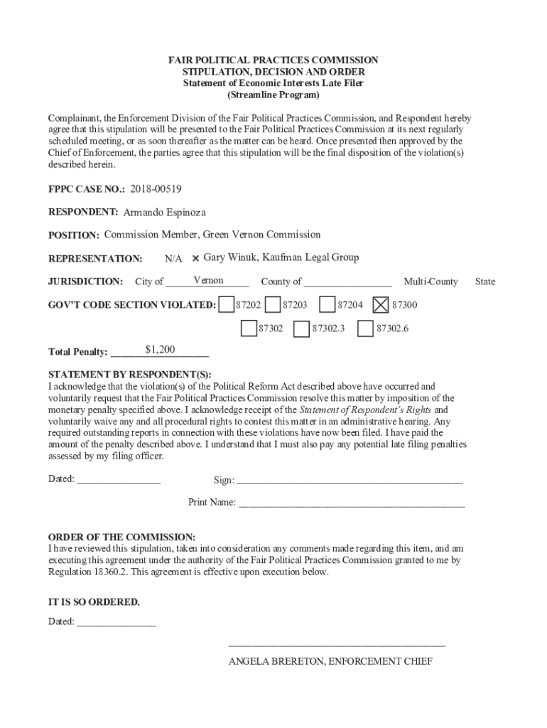 Fillable Online FPPC Home - California Fair Political Practices ...