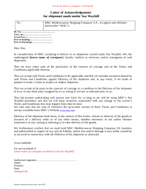 Standard Letter of Indemnity Doc Template | pdfFiller